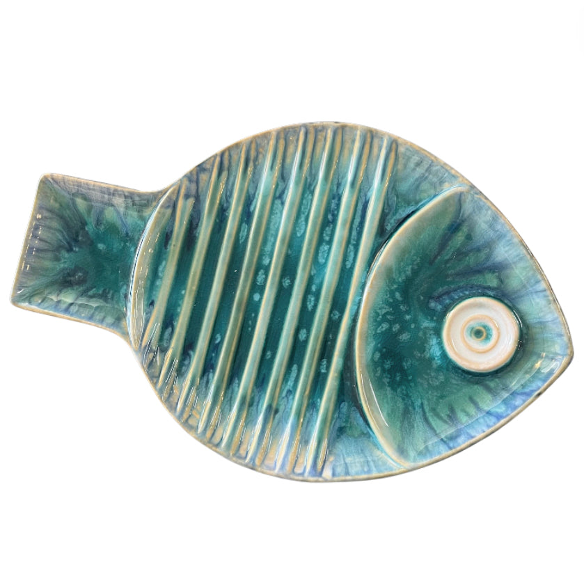 Medium Teal Fish Plate – Rogala Design